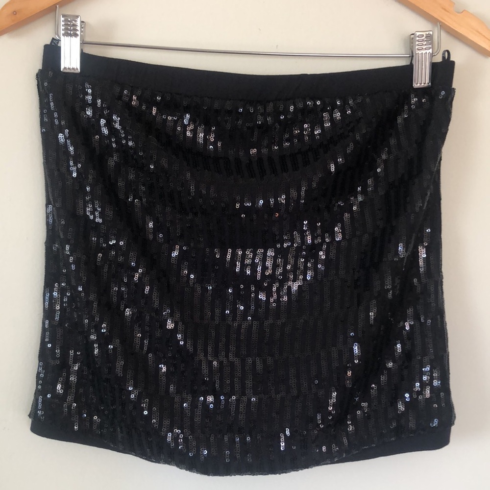 Tart Black Sequin Tube Top - Gem